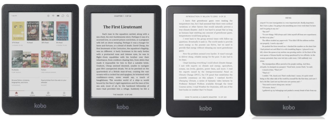 Kobo Clara: List of Differences Between 4 Models