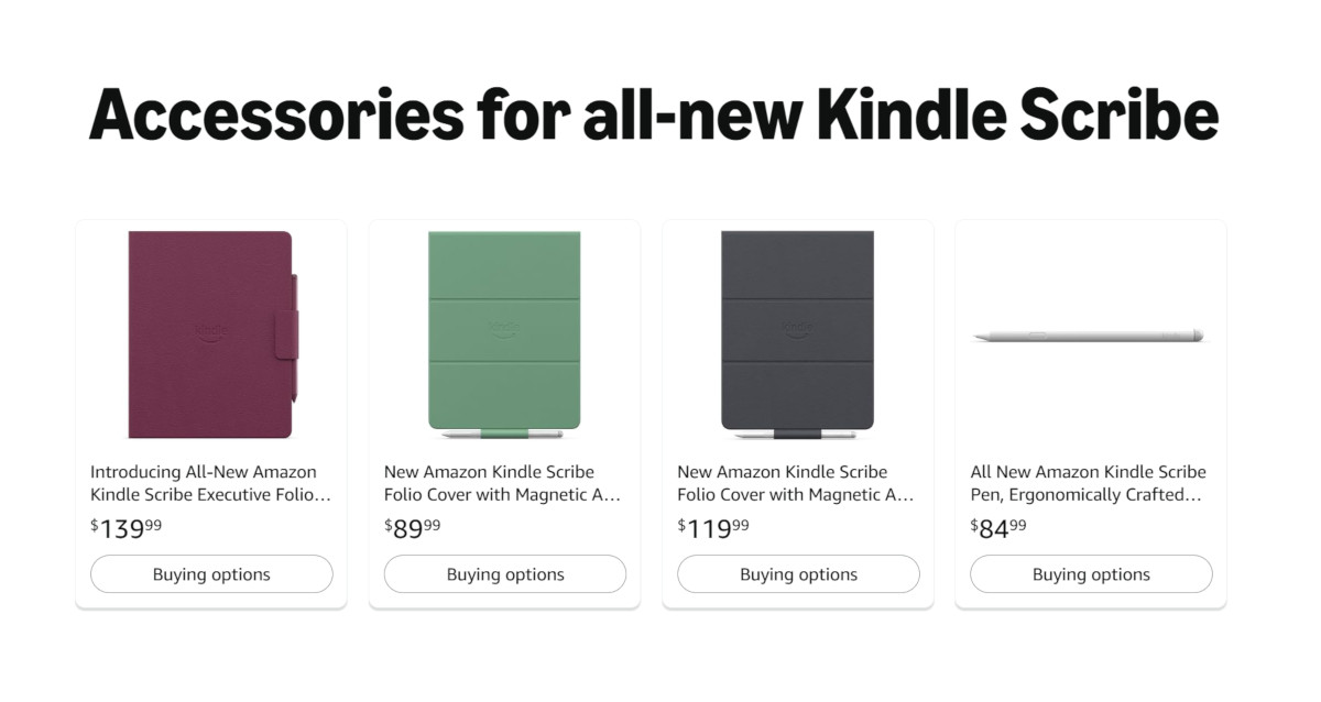 Amazon's Cases for New Kindle Scribes are Really Pricey